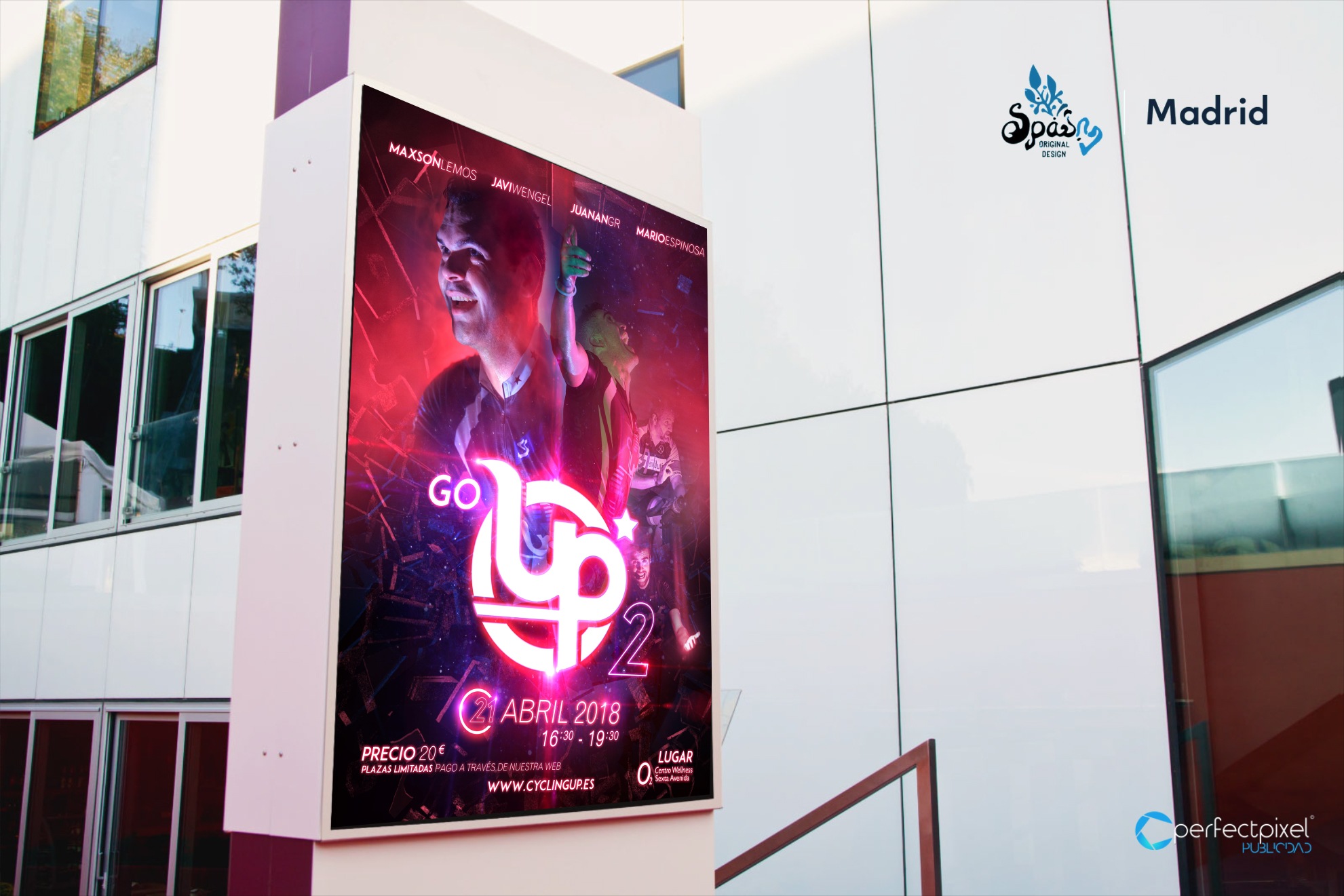 Cartelería profesional para evento - GO Up 3 Cycling UP - PerfectPixel ...